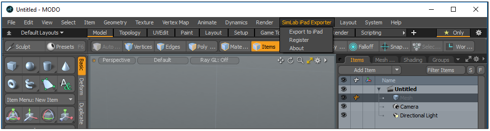 Simlab 3D Plugins - Android/iPad exporter for Modo