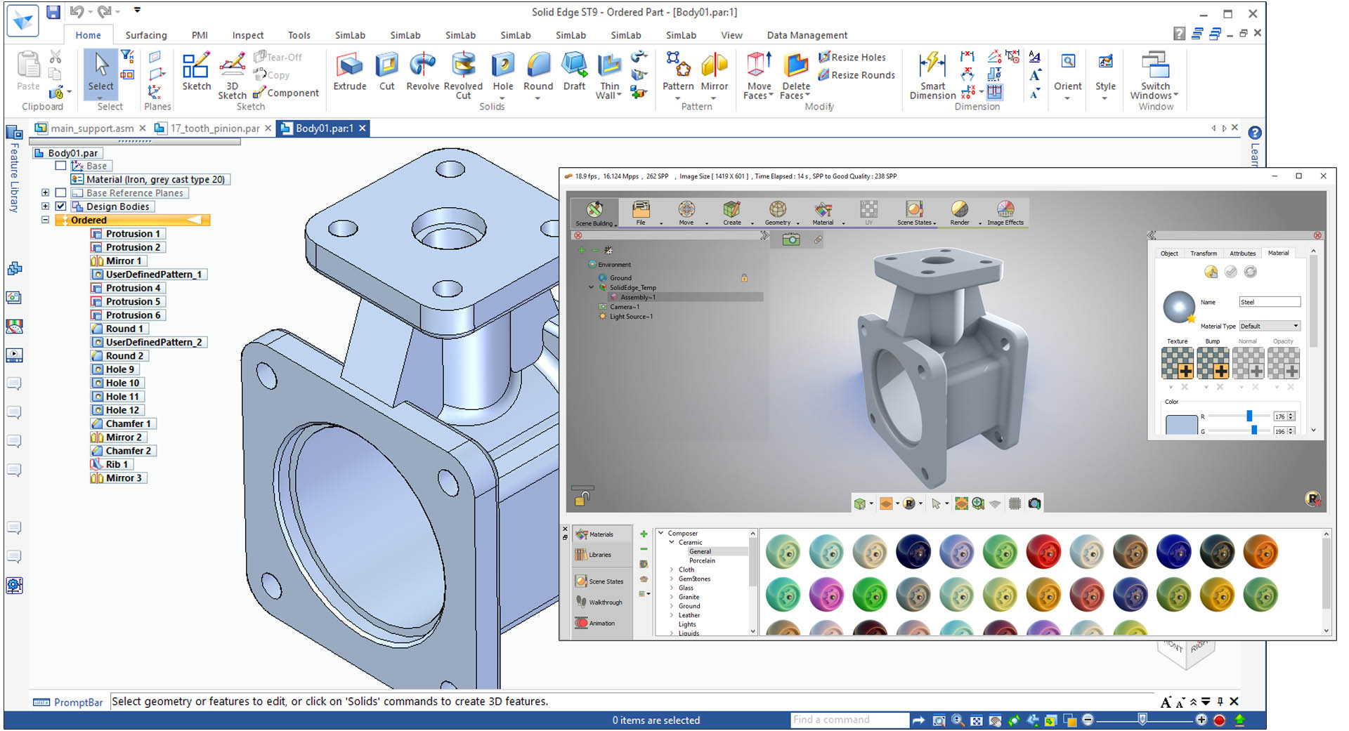 Simlab 3D Plugins - OBJ importer for SolidEdge
