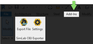 Simlab 3D Plugins - OBJ exporter for Revit